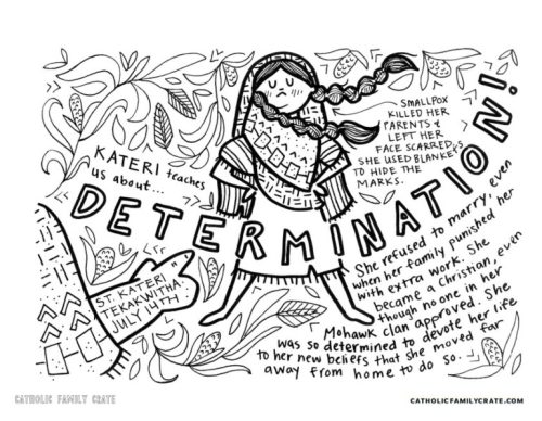 St. Kateri Coloring Pages And Drawing - The Catholic Homeschool