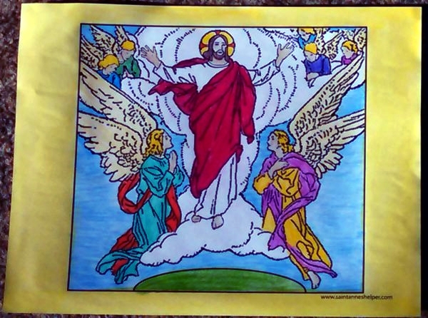 Ascension Of Jesus Coloring Pages And Drawing - The Catholic Homeschool