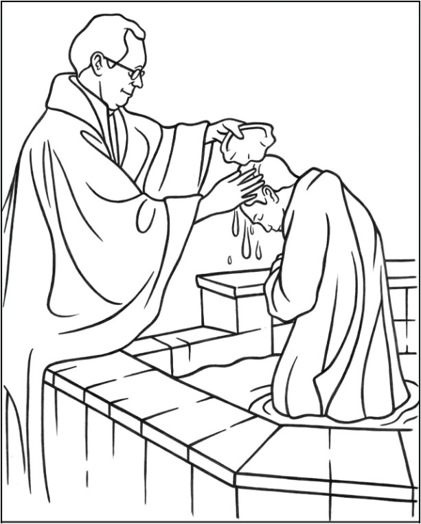 Baptism Coloring Pages And Drawing - The Catholic Homeschool