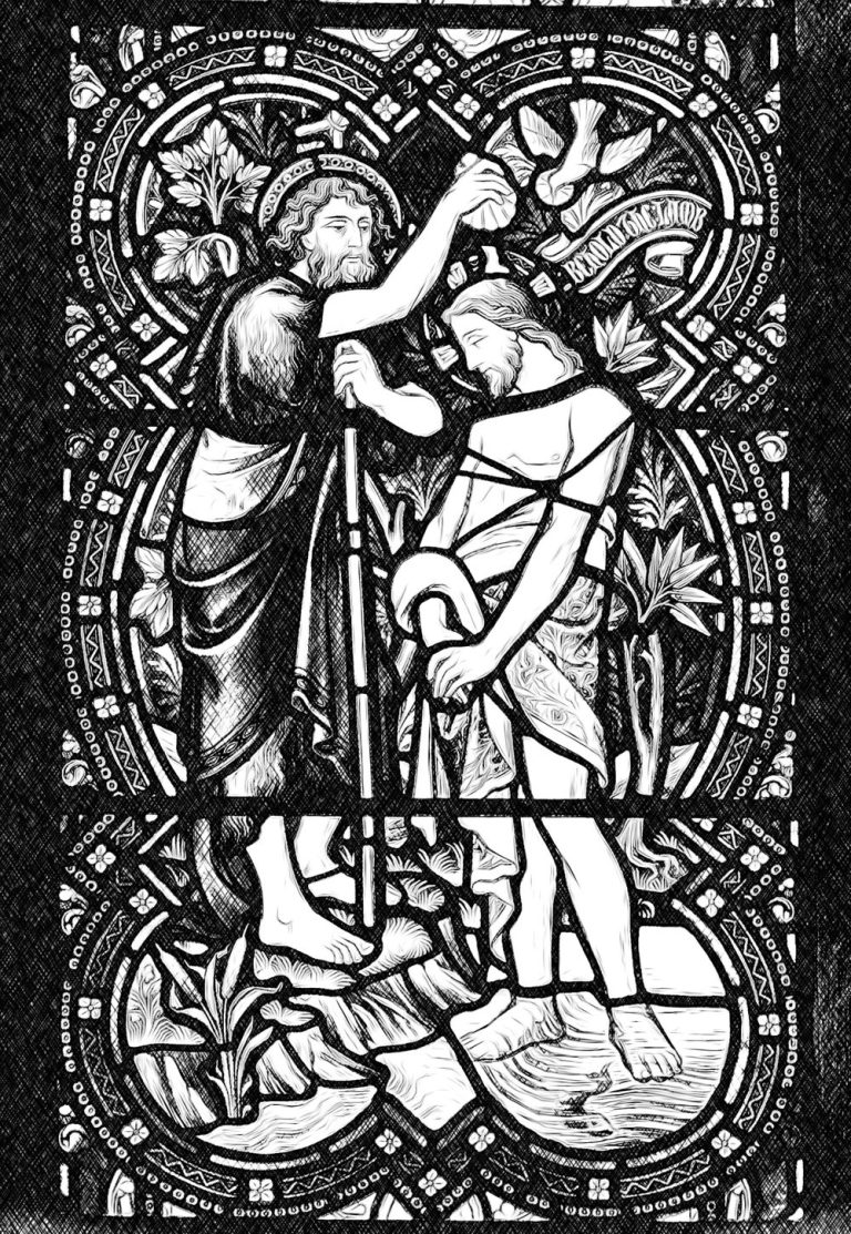 Baptism Coloring Pages And Drawing - The Catholic Homeschool