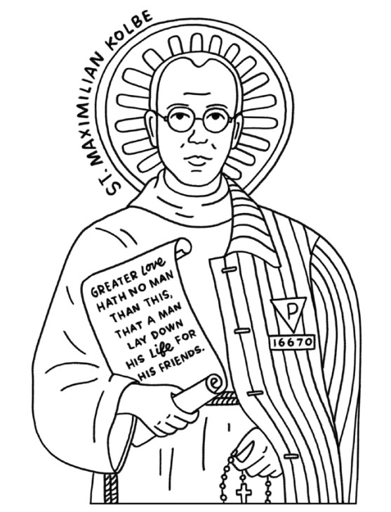 St. Maximilian Kolbe Coloring Pages - The Catholic Homeschool