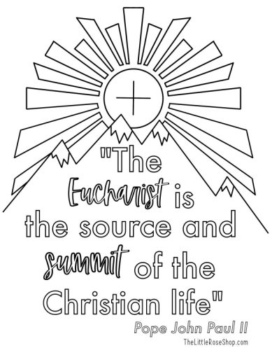 Holy Eucharist Coloring Pages And Drawing - The Catholic Homeschool
