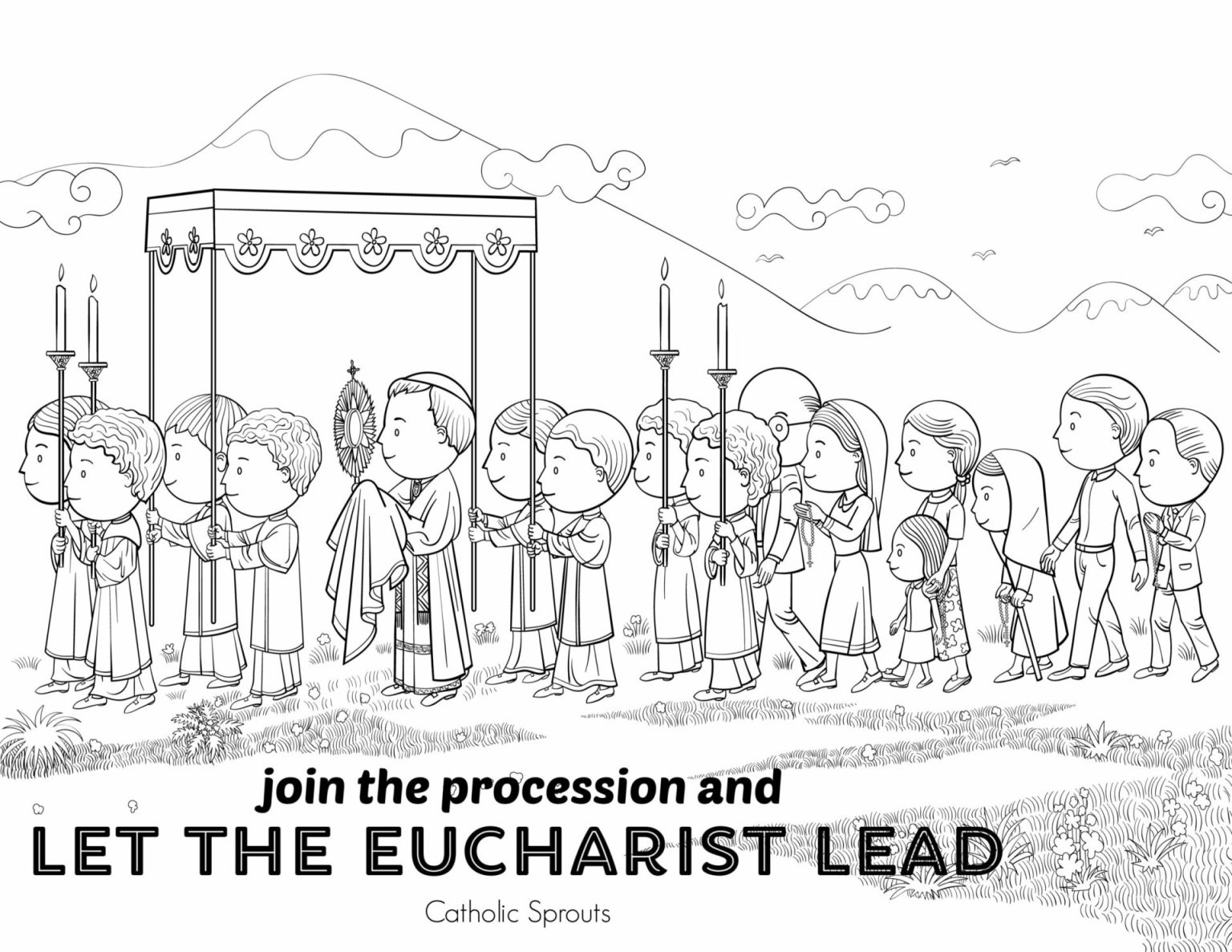 Holy Eucharist Coloring Pages And Drawing - The Catholic Homeschool