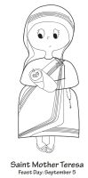 St. Teresa Of Calcutta Coloring Pages And Drawing - The Catholic Homeschool