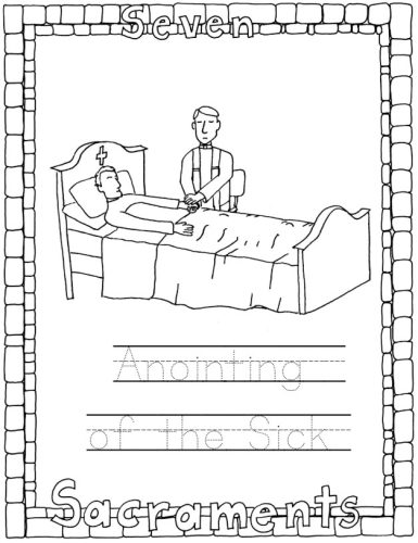 Anointing Of The Sick Coloring Pages And Drawing - The Catholic Homeschool