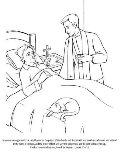 Anointing Of The Sick Coloring Pages And Drawing - The Catholic Homeschool