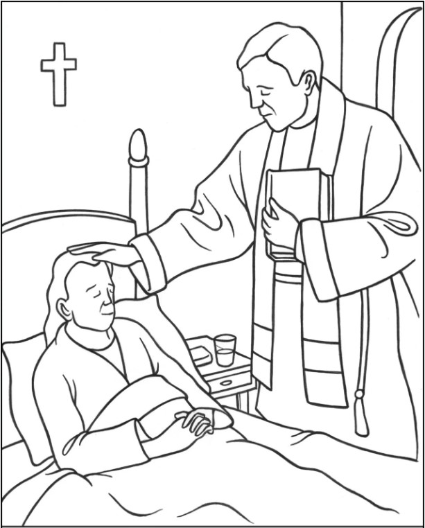 Anointing Of The Sick Coloring Pages And Drawing - The Catholic Homeschool