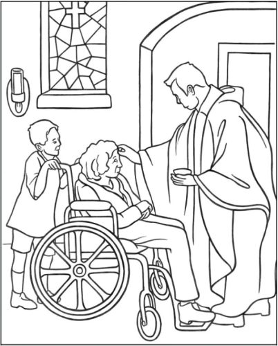 Anointing Of The Sick Coloring Pages And Drawing - The Catholic Homeschool