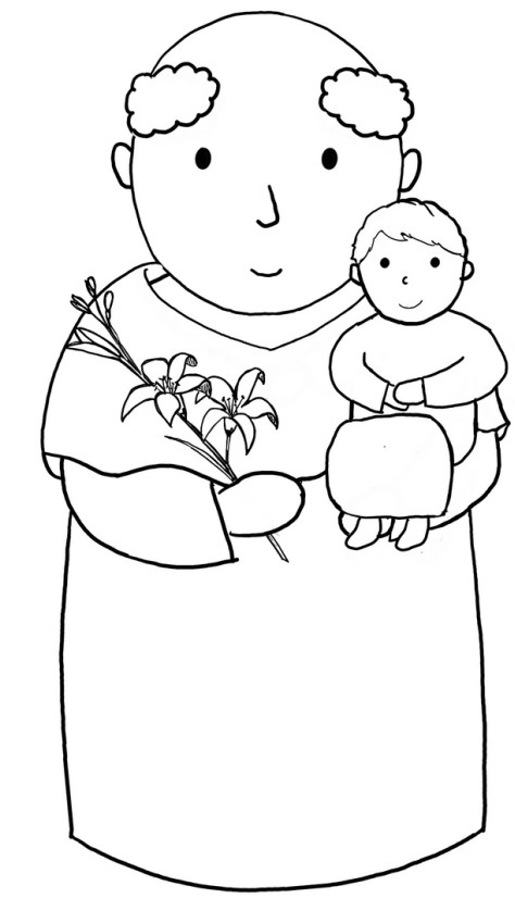 St. Anthony Coloring Pages And Drawing - The Catholic Homeschool
