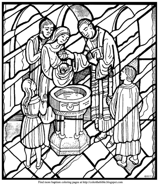 Baptism Coloring Pages And Drawing - The Catholic Homeschool