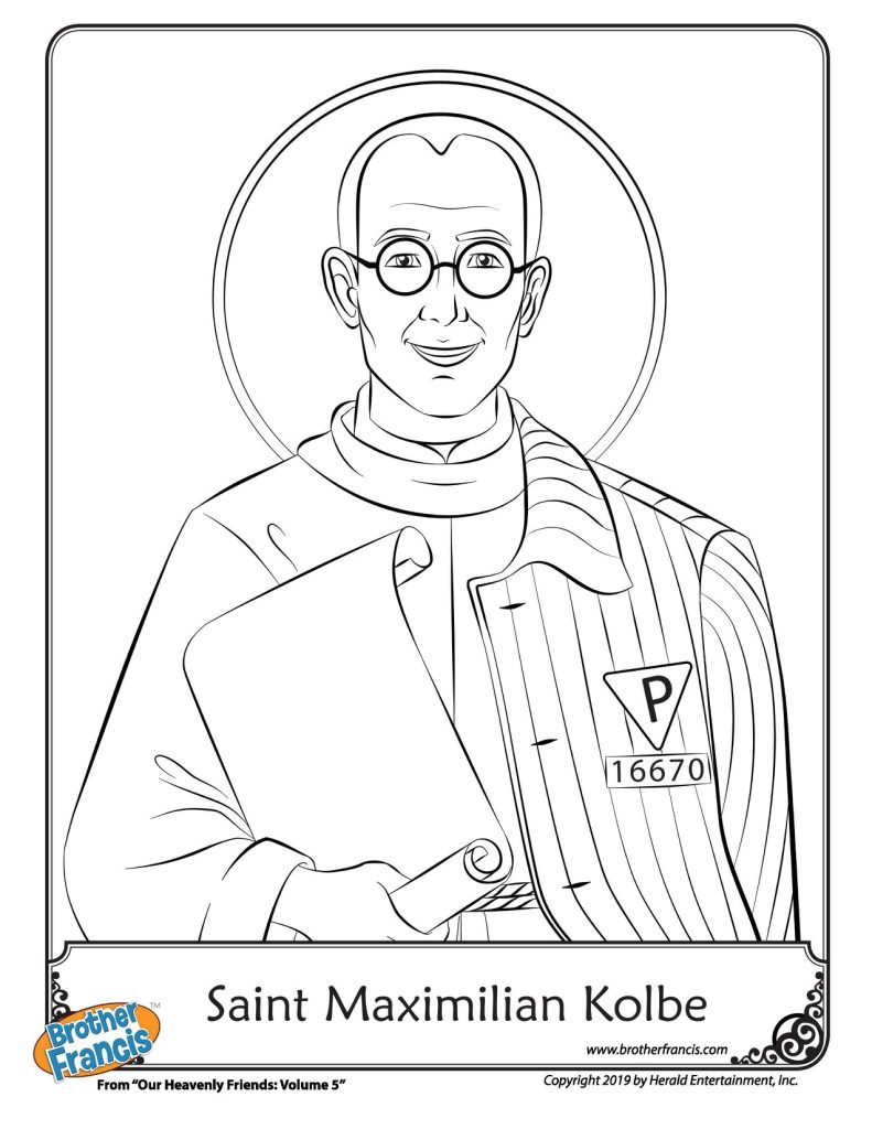 St. Maximilian Kolbe Coloring Pages - The Catholic Homeschool