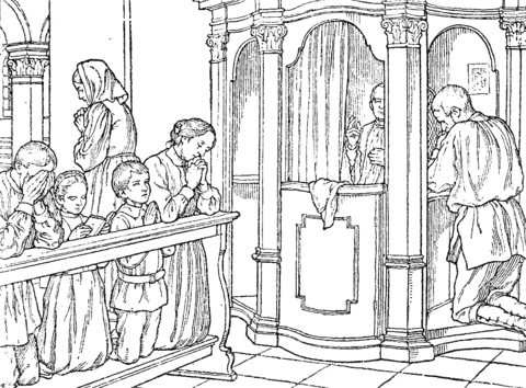 Confession Coloring Pages And Drawing - The Catholic Homeschool