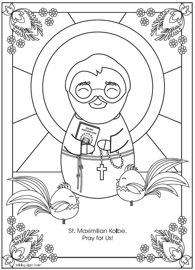 St. Maximilian Kolbe Coloring Pages - The Catholic Homeschool