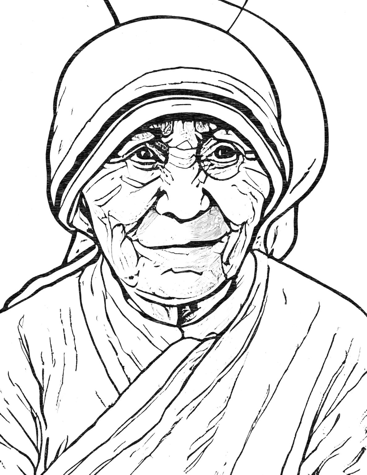 St. Teresa Of Calcutta Coloring Pages And Drawing - The Catholic Homeschool