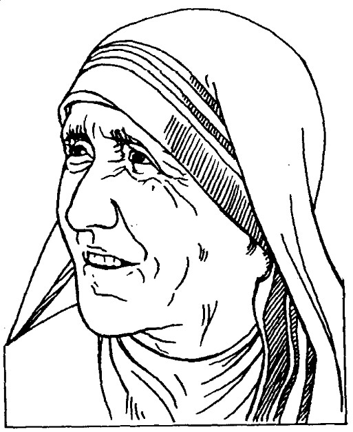 St. Teresa Of Calcutta Coloring Pages And Drawing - The Catholic Homeschool