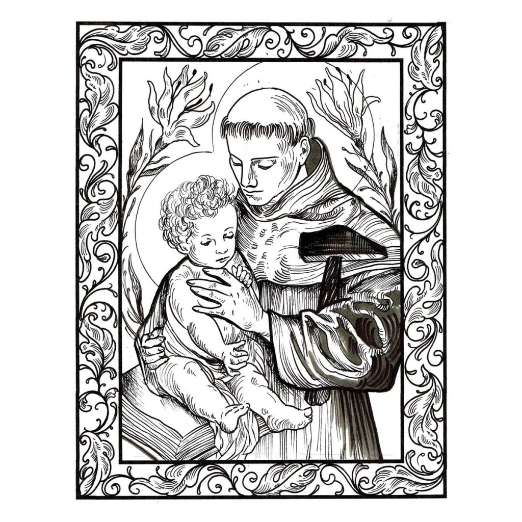 St. Anthony Coloring Pages And Drawing - The Catholic Homeschool