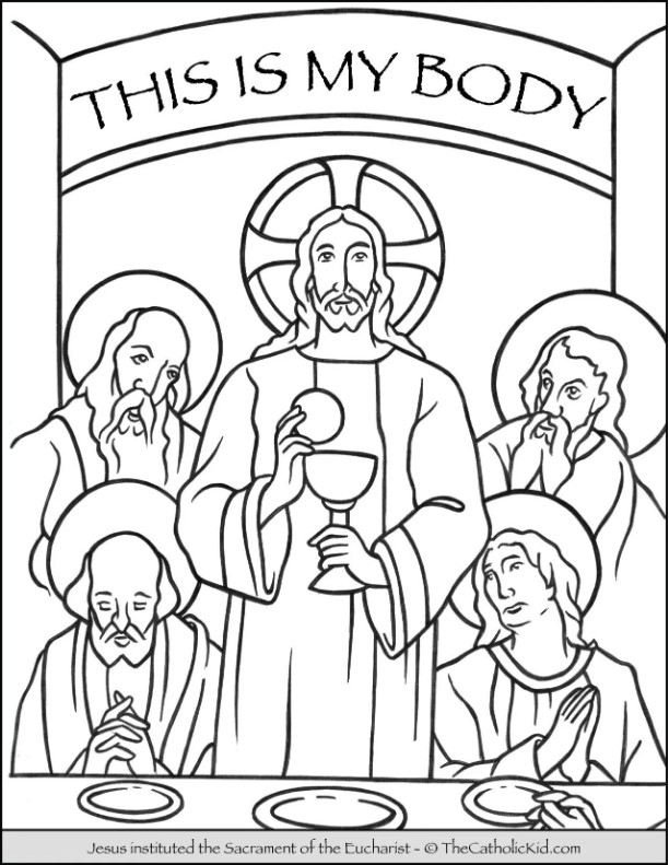 Holy Eucharist Coloring Pages And Drawing - The Catholic Homeschool