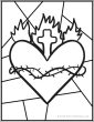 Sacred Heart Coloring Pages And Drawing - The Catholic Homeschool