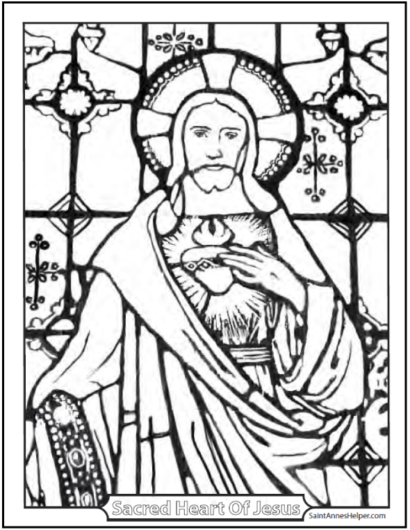 Sacred Heart Coloring Pages And Drawing - The Catholic Homeschool