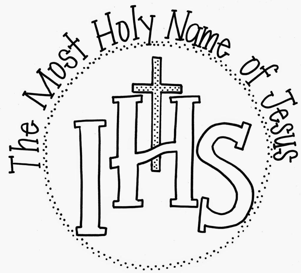 Holy Name Of Jesus Coloring Pages And Drawing - The Catholic Homeschool