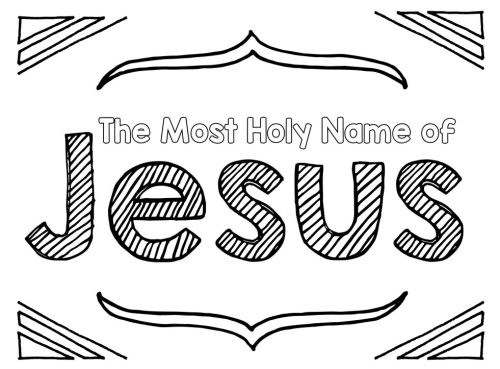 Holy Name Of Jesus Coloring Pages And Drawing - The Catholic Homeschool